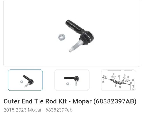 Outer End Tie Rod Kit - Mopar (68382397AB) INCLUDES BOTH SIDES!!!!! | eBay