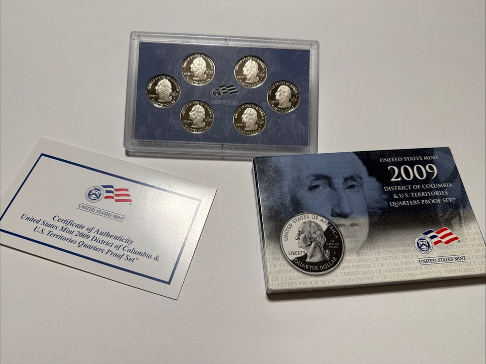2009-S ATB D.C &Territories US Mint Quarters Proof Set in OGP. Box ...