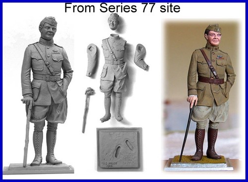 Series 77 Miniatures A30 Kit 90mm US pilot, WWI, in kit form, (Loc = F4 ...