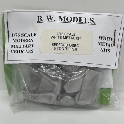 BW MODELS 1/76 SCALE OO 4mm BEDFORD OBSC 5 TON TIPPER WHITE METAL KIT ...