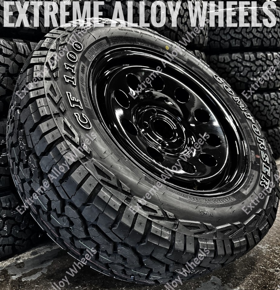 17" Black Steel Wheels Fits Volkswagen T5 T6 T28 T30 T32 + All Terrain ...