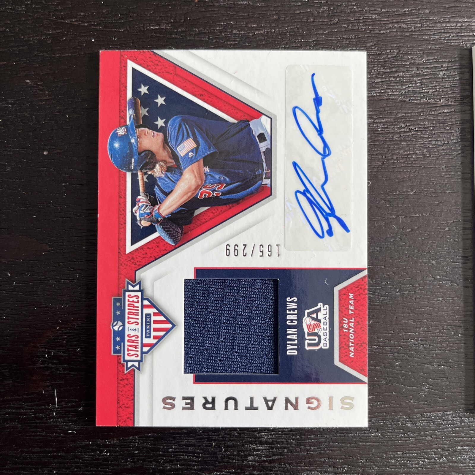 Dylan Crews LSU 2019 USA Baseball Stars & Stripes /299 Blue Patch Auto ...