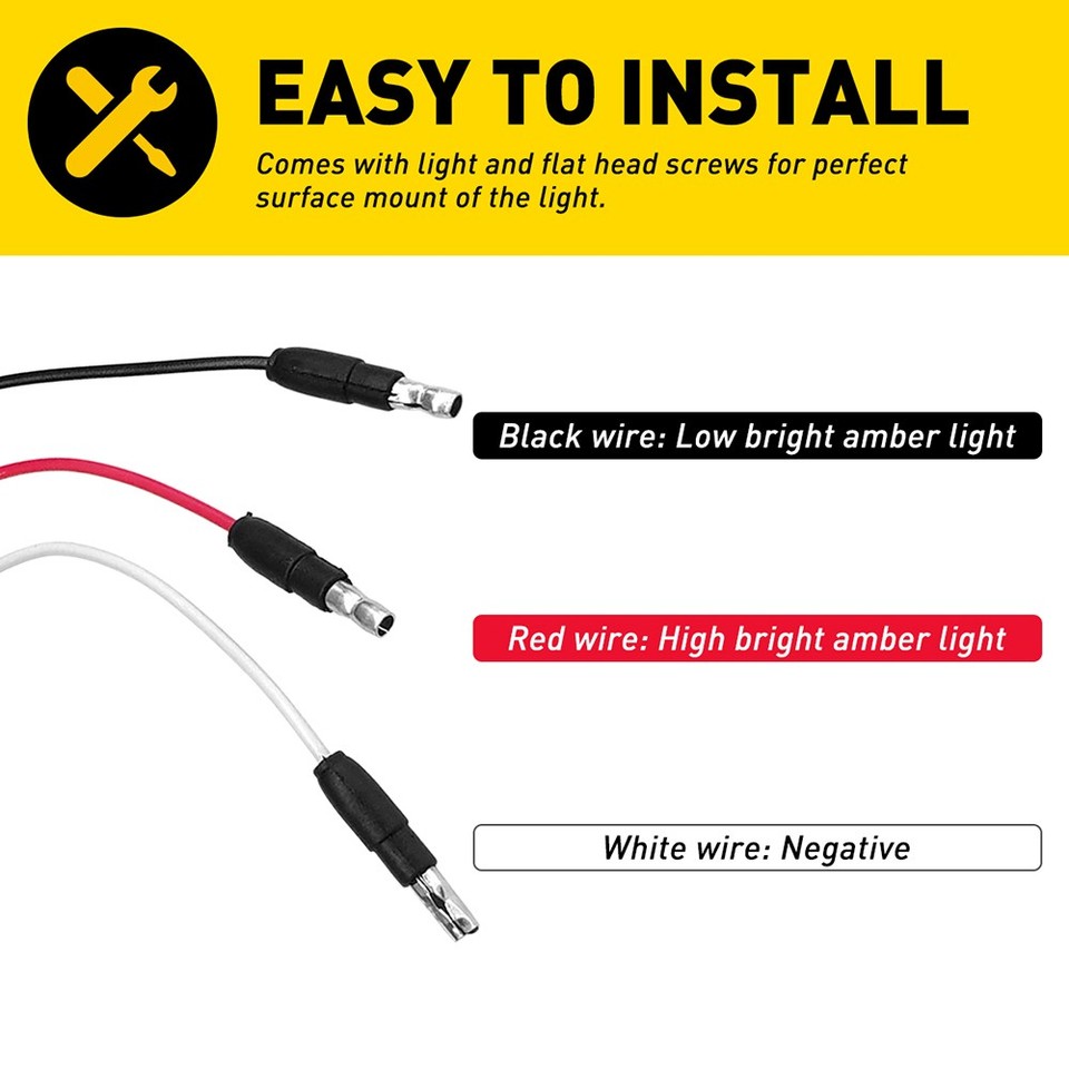 19-LED Amber Clearance Signal Watermelon Turn Side Mount Indicator ...