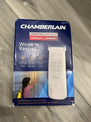 chamberlain 940ev-p2 wireless key pad garage door opener #3426 - used ...