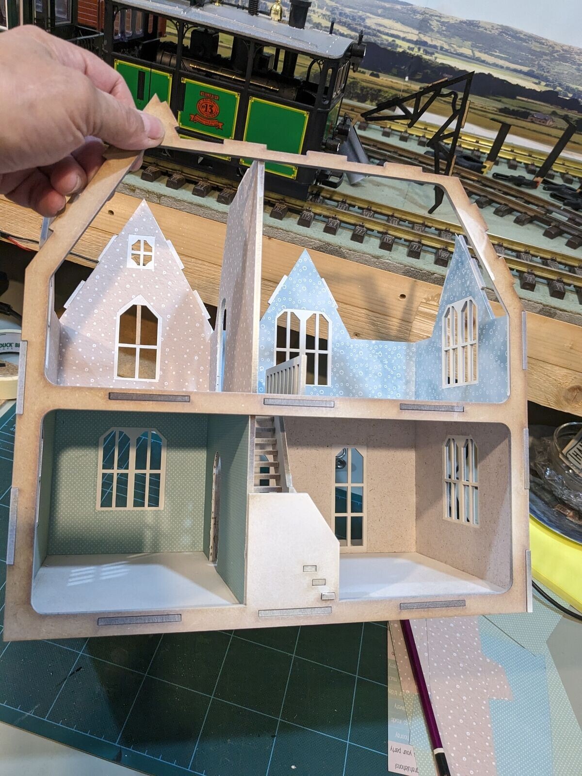 Wooden Dolls House Laser Cut diy self build model kit (SL) FREE FAST ...