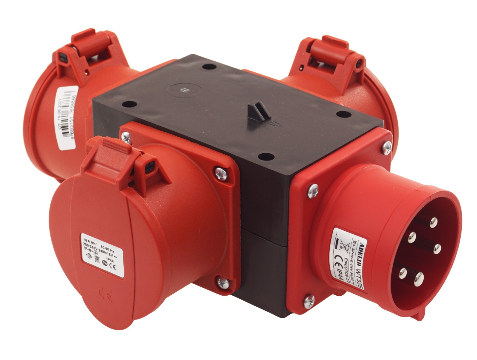 Adapter Stromverteiler Kraftstrom Baustrom Verteiler CEE 3 x 400V 32A ...