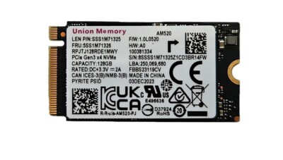 128GB SSD NVME Union Memory Lenovo M.2 2242 PCIe AM520 | eBay