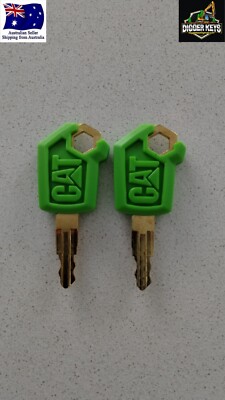 2 x Caterpillar Keys Plant Equipment Ignition CAT LOGO KEYS 5P8500 ...