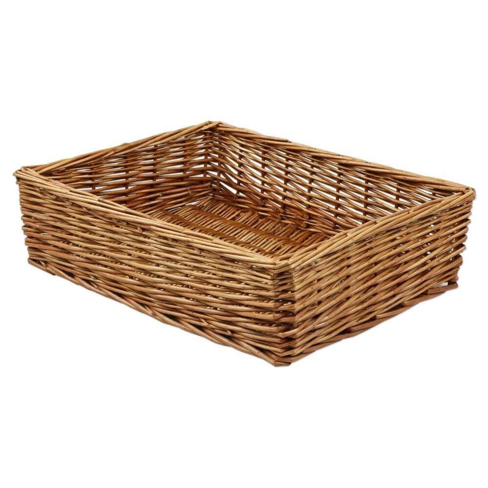 Wicker Hamper Basket Empty Gift Tray Large Storage Birthday Christmas ...