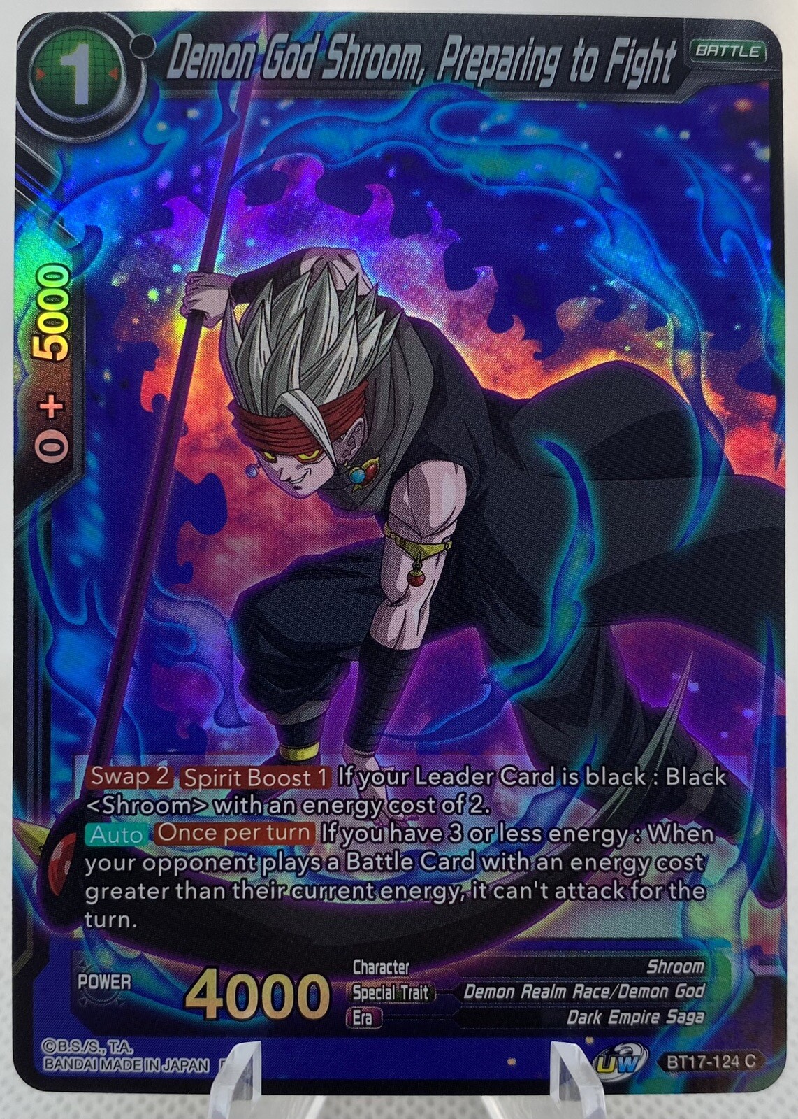 Demon God Shroom Preparing to Fight Bt17-124 Foil Ultimate Squad DBS NM ...