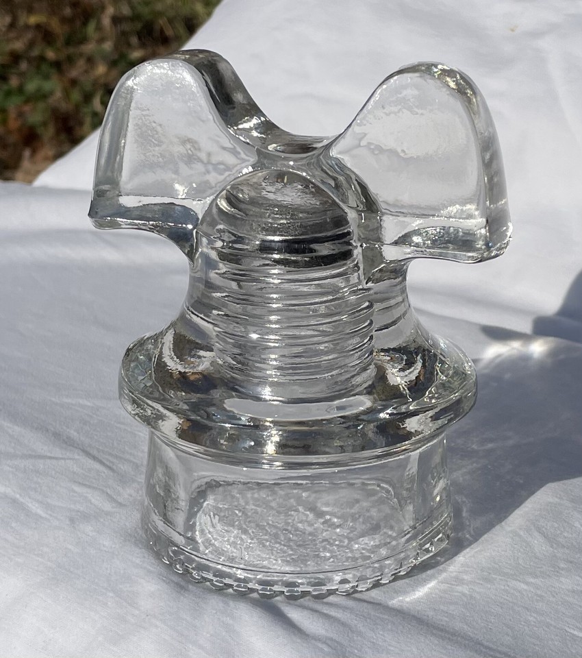 Shiny Colourless MICKEY MOUSE Clear Hemingray 60 Glass Power Cable ...