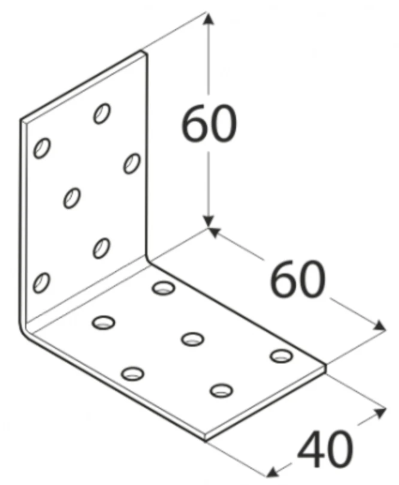 Galvanised Corner Brace 90 Degree Right Angle Brackets Heavy Duty Joist ...
