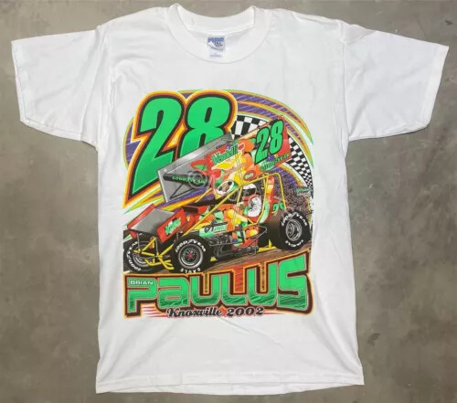 Vintage NOS 2002 Brian Paulus Knoxville Nationals Sprint Car Tee - S ...