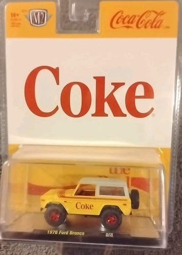 M2 Machines 1/64th 76 Ford Bronco 'Coke' Chase, New In Box Unopened. A ...