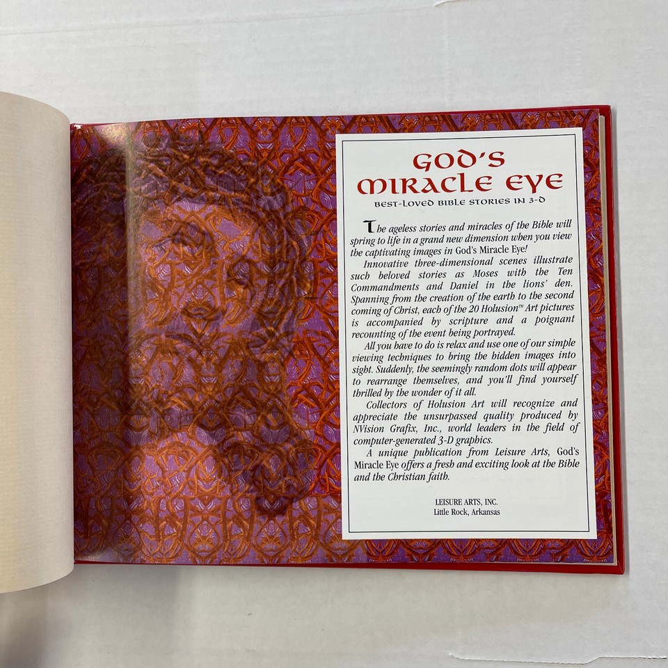 God's Miracle Eye 3D Magic Stereogram Best-Loved Bible Stories 1995 ...