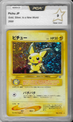 pokemon pichu japanese neo gold silver to a new world near mint PCA 9 ...