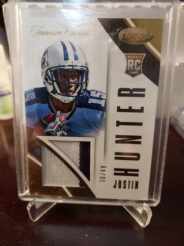 JUSTIN HUNTER 2013 PANINI CERTIFIED JERSEY ROOKIE CARD #36/49 TENNESSEE ...