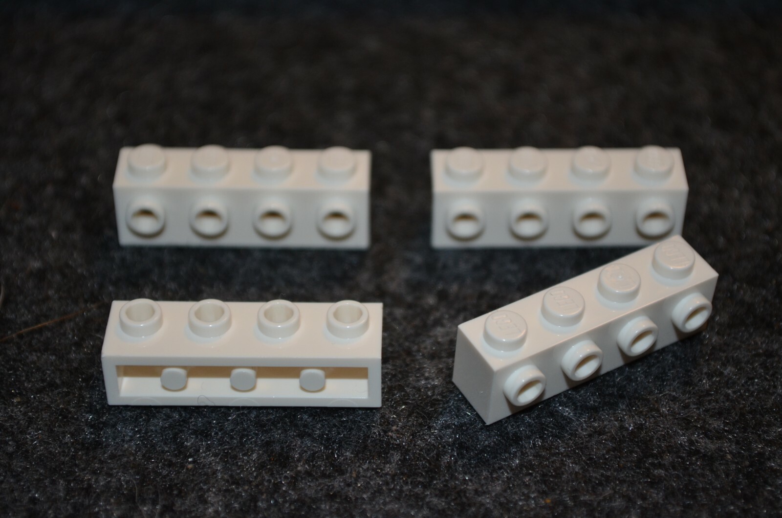 (4) ~ 1x4 White Brick w/ 4 - Nubs on One Side Bricks ~ New Lego Parts ...