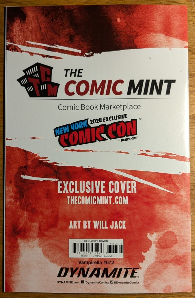 Vampirella 672 NYCC Will Jack I Love NY New York Virgin 2024 NM LTD 500 ...