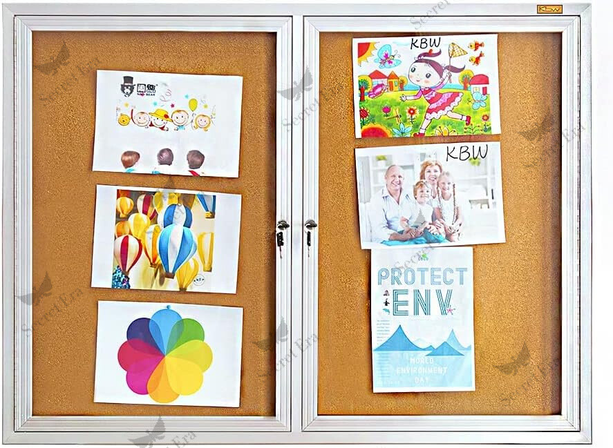 Outdoor Lockable Display Board Pinboard Bulletin Notice Memoboard ...