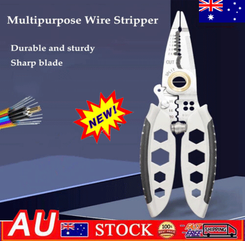 7-inch Multipurpose Wire Stripper, Multi-Tool Wire Cutter for Stripping ...