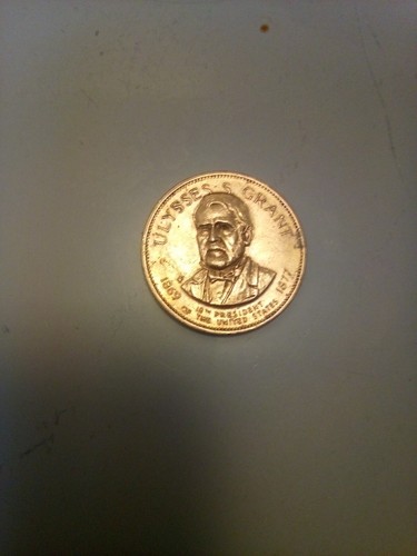 RARE Antique Ulysses S. Grant $1 Dollar Coin 1869-1877 - 18th President ...