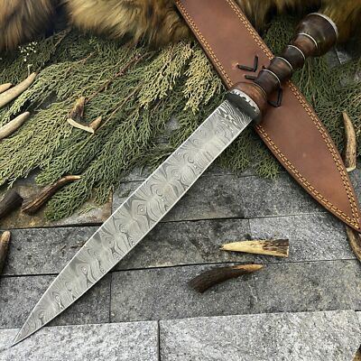 SHARDBLADE Custom Handmade Damascus Steel Hunting Dagger Predator ...