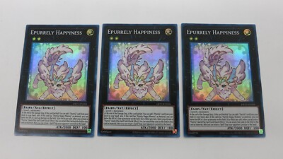 3x EPURRELY HAPPINESS UNLIMITED EDITION OP21-EN010 SUPER RARE YUGIOH ...