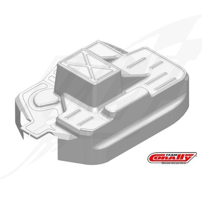FR- Team Corally Team Corally Chassis Cover Polycarb Clear Cut 1 pc ...