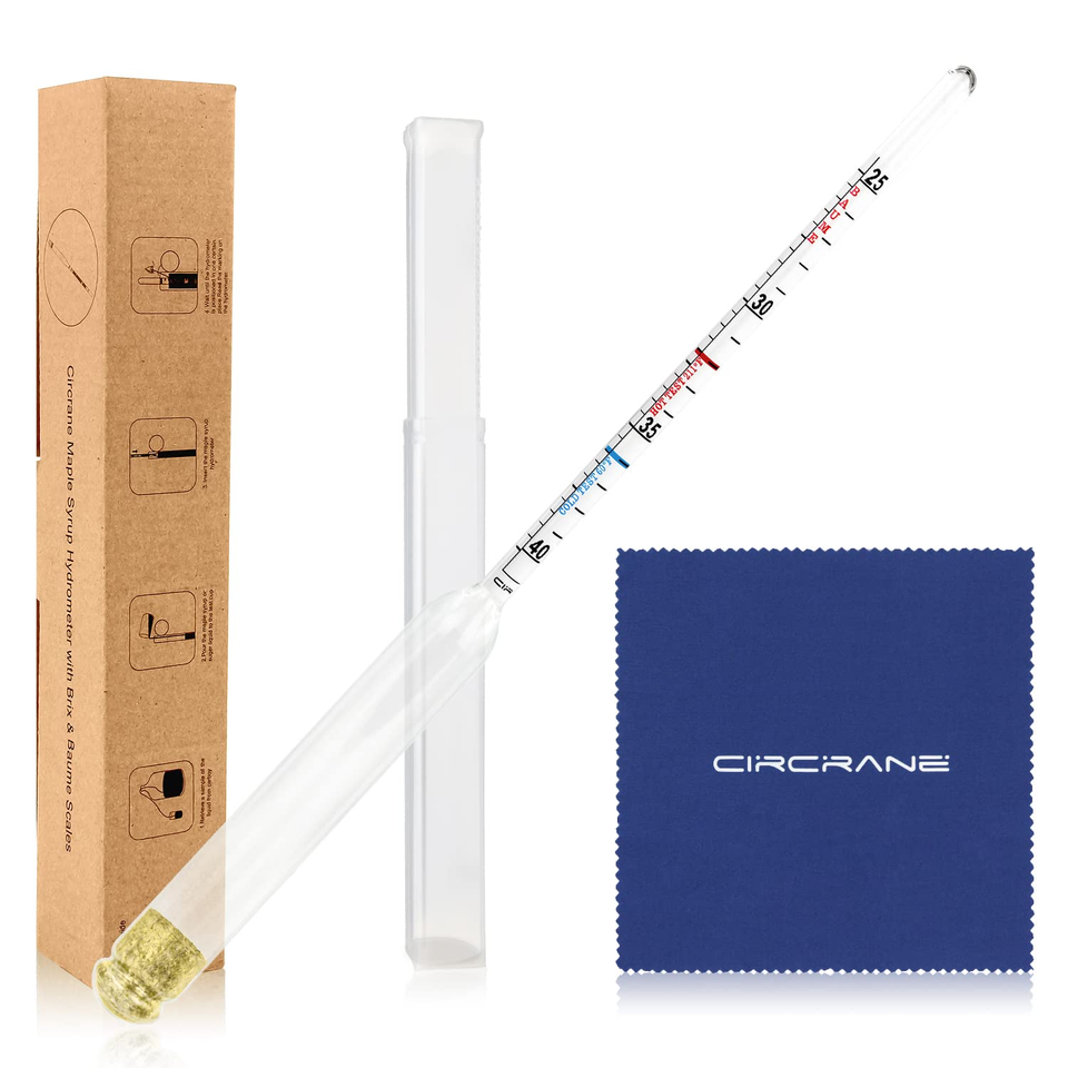 Maple Syrup Hydrometer with BRIX & Baume Scales, Density Meter for ...