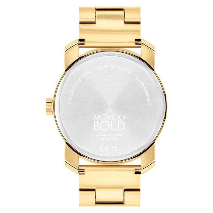 MOVADO BOLD 3601257 42MM GREEN MUSEUM DIAL & GOLD BRACELET MEN'S WATCH ...
