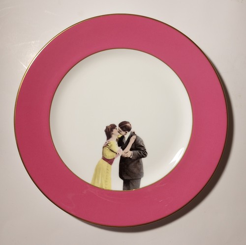 Melody Rose Kissing Couple Dinner Plate Modern Surrealist England ...