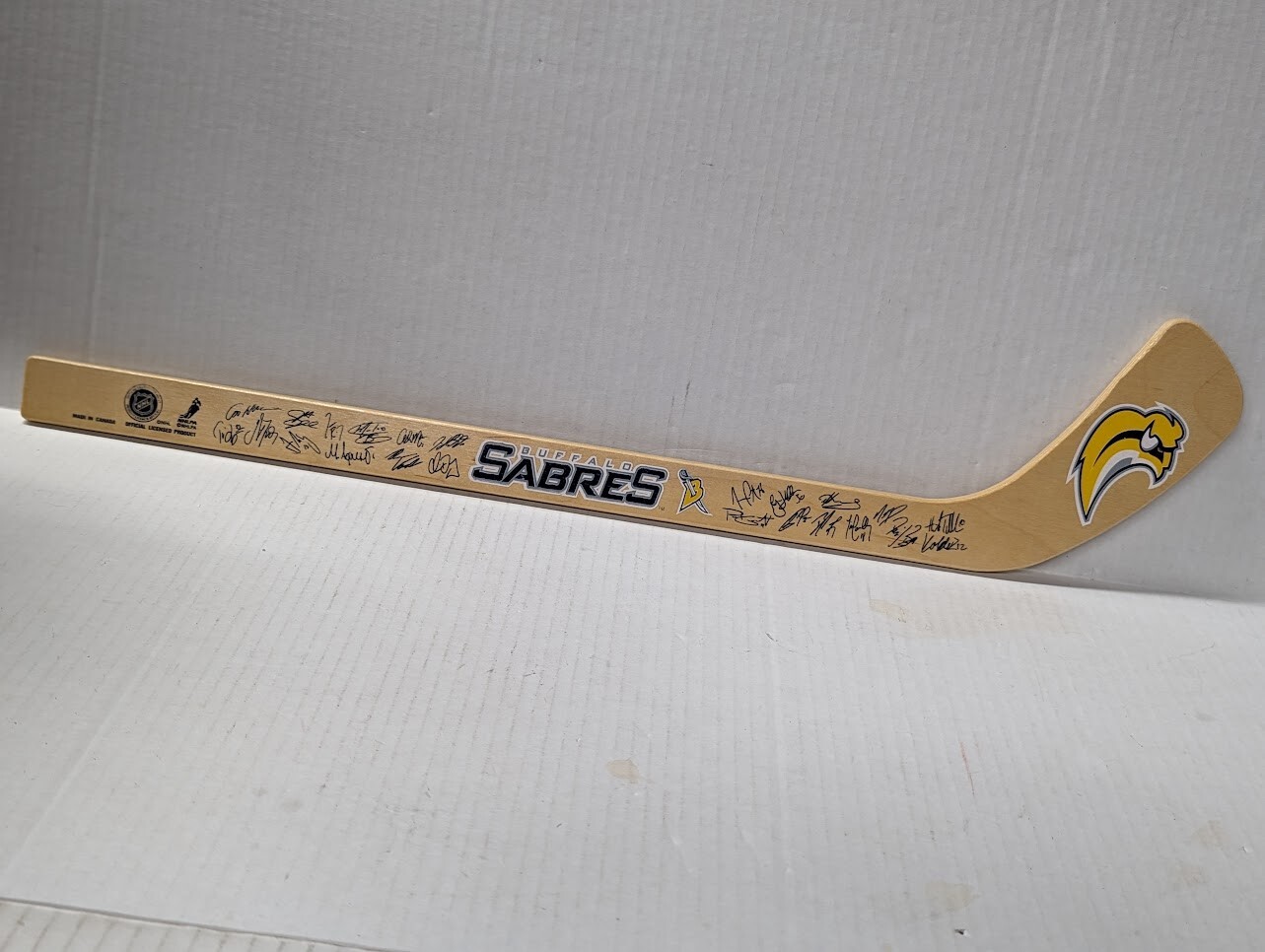Buffalo Sabres team NHL hockey stick wooden Facsimile autographs HSBC ...
