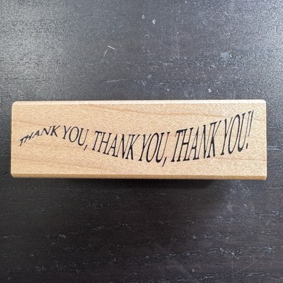 Stampa Barbara Thank You Rubber Stamp 1996 Wood Mount Not Inked Vintage ...