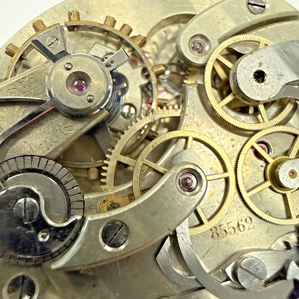 Agassiz Antique 43mm Chronograph Hunter Pocket Watch Movement Swiss ...