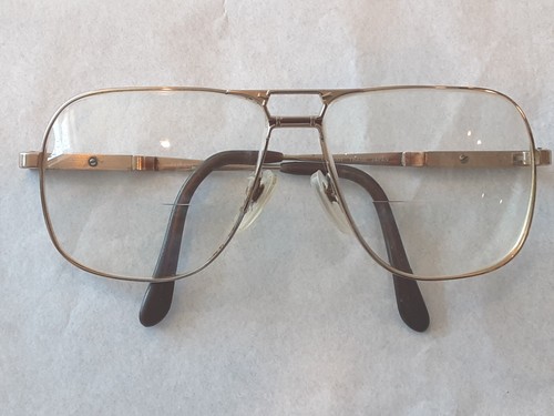 NIKON Eyeglasses NK 4520 Gold Tone Metal Frames Aviator Style Japan ...