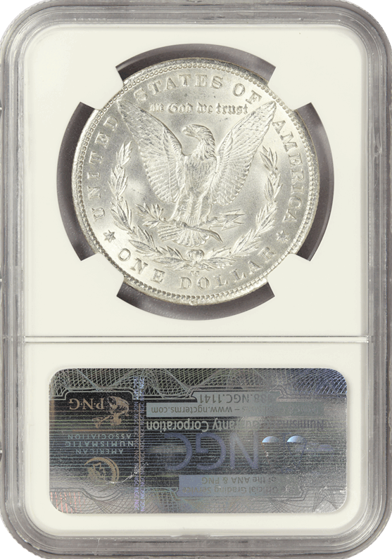 :1880-CC S1$ SILVER MORGAN DOLLAR CHOICE NGC MS 63 BLAST WHITE HIGHEST ...