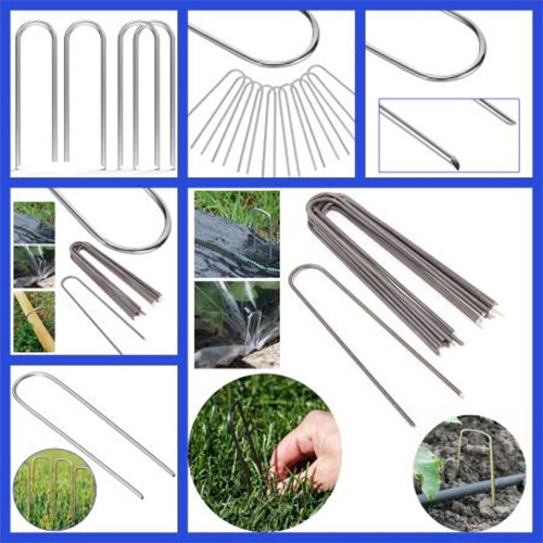 Metal U Shaped Irrigation Ground Pins Staple’s Garden Tent Securing ...