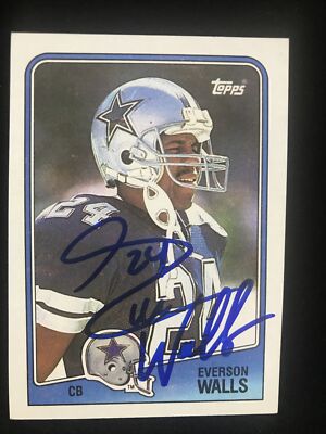 Everson Walls -Grambling- Dallas Cowboys Autographed Card | eBay