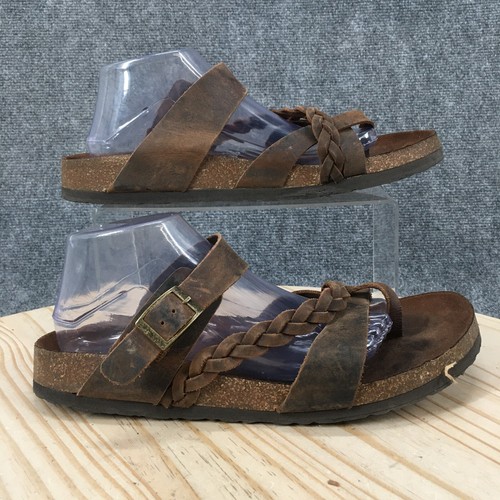 White Mountain Footbeds Sandals Womens 11 M Hazy Toe Loop Slide Brown ...