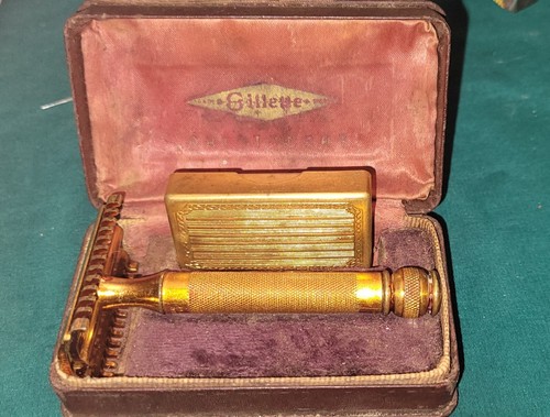 Vintage 1930 Gillette Federal Safety Razor Set With Case And Signed ...
