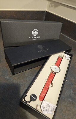Bolvaint Vainui Mother-of-Pearl Ladies Watch. Garnet Red And Silver. | eBay