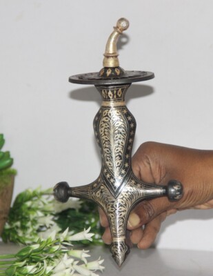 Old Brass Inlay Engraved Solid Handcrafted Sword Handle / Hilt 9104 | eBay