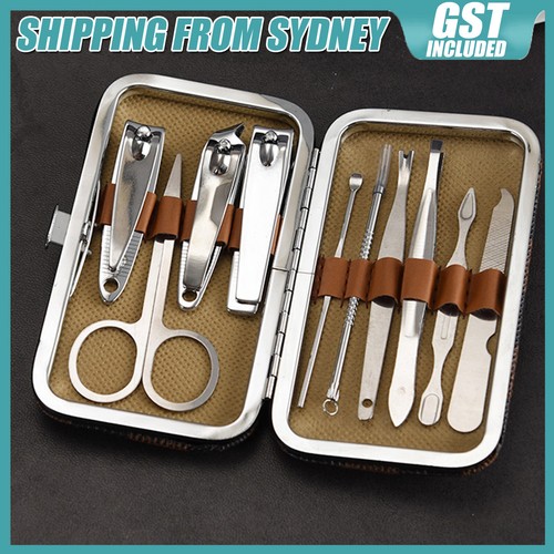 10Pcs Manicure Pedicure Stainless Nail Clippers Kit Set Cuticle ...