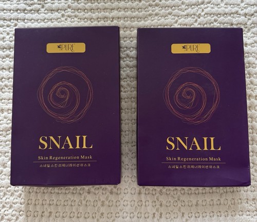 Korean Face Mask - 10ct Snail Mucin Hydrating Face Masks Anti Wrinkle 2 ...