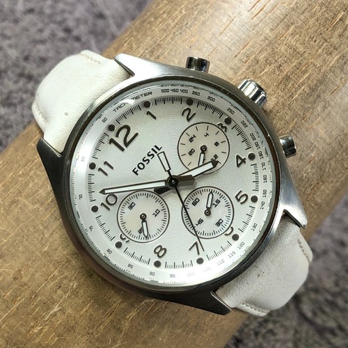 Fossil Flight Women CH-2823 Dress Chronograph Leather Quartz 38mm Watch ...