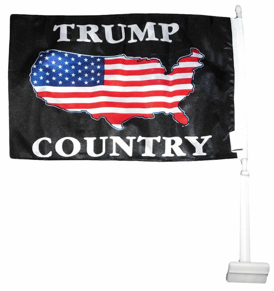Trump Country Black TRUMP 2024 12x18 Double Sided Rough Tex Knit Nylon ...