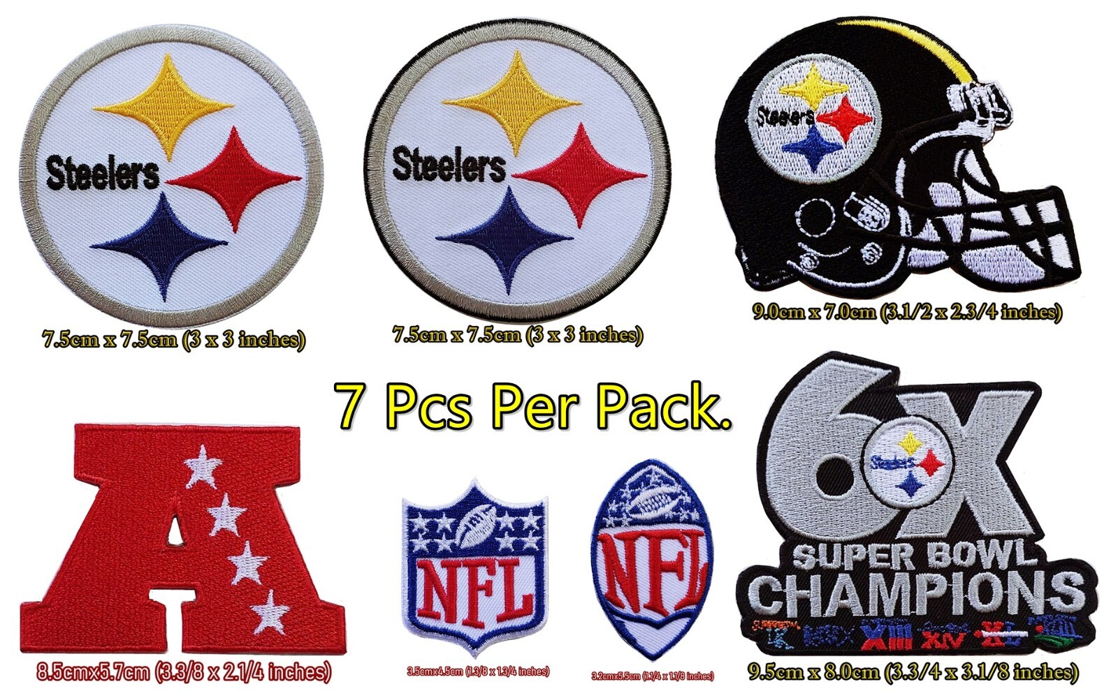 PITTBURGH STEELERS NFL Footballs Patches Embroidery iron, sewing(Select options) | eBay