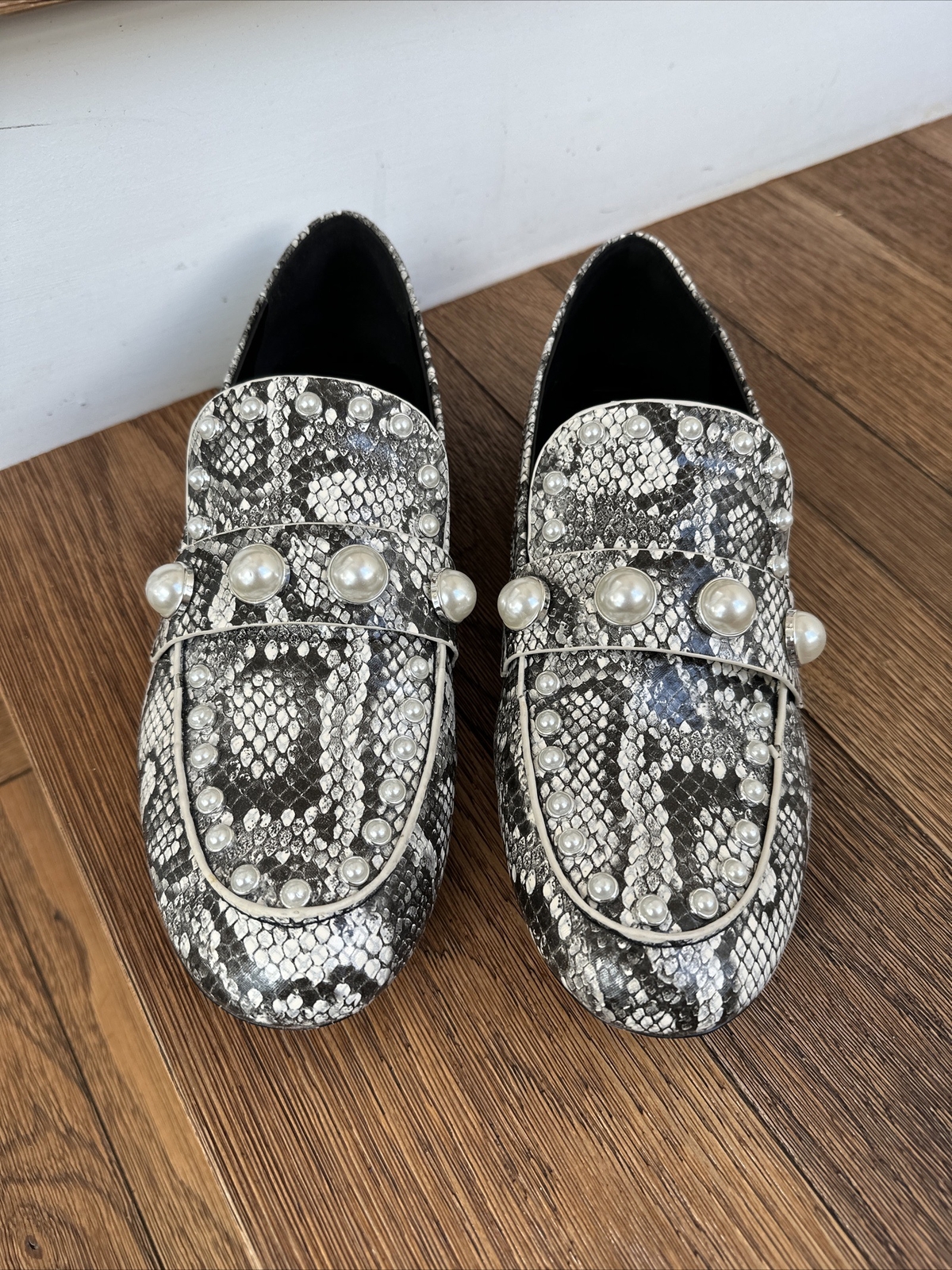 Karl Lagerfeld Paris Avah Gray Python Snake Studded W… - Gem