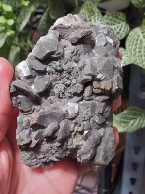 278g Natural Black Benz Calcite & Pyrite Crystal Mineral Specimen | eBay